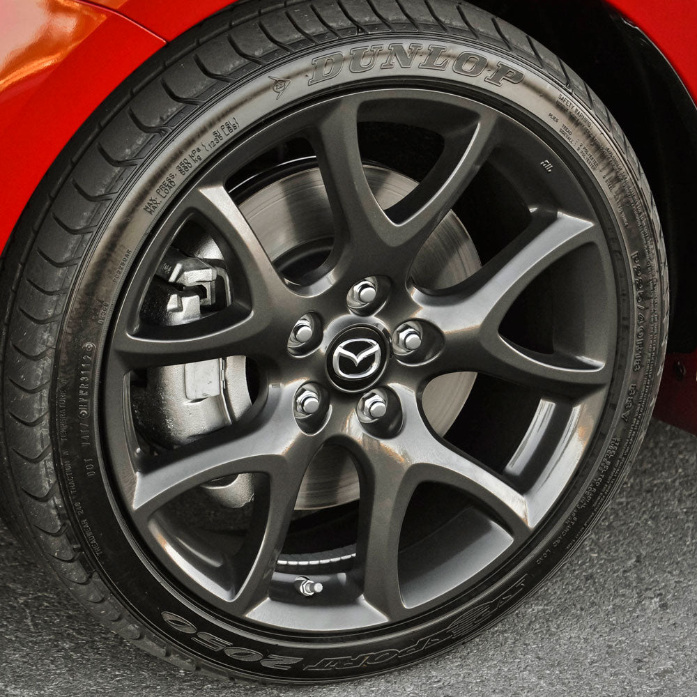 Center Cap — Gloss Black, Chrome Emblem | Mazda (KD51-37-190 / BJS7-37 ...