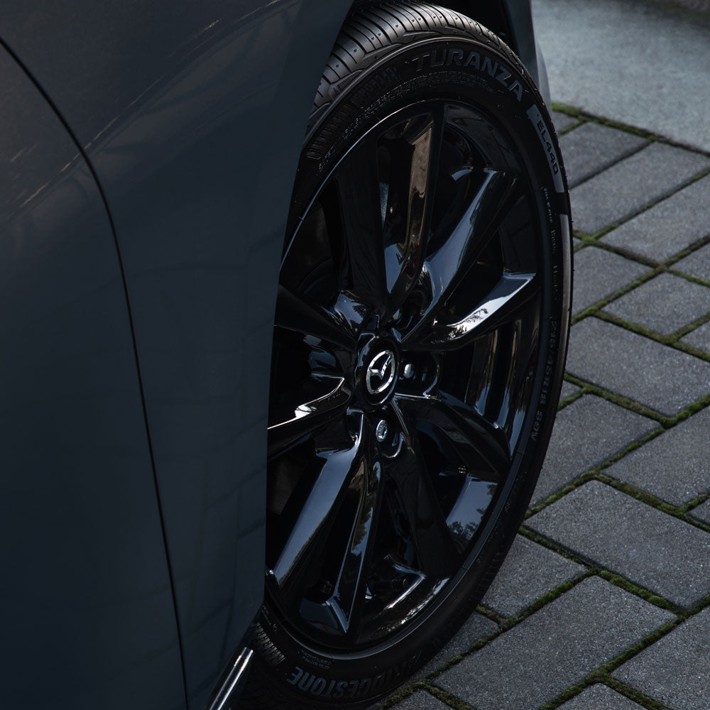 Center Cap — Gloss Black, Chrome Emblem | Mazda (KD51-37-190 / BJS7-37 ...