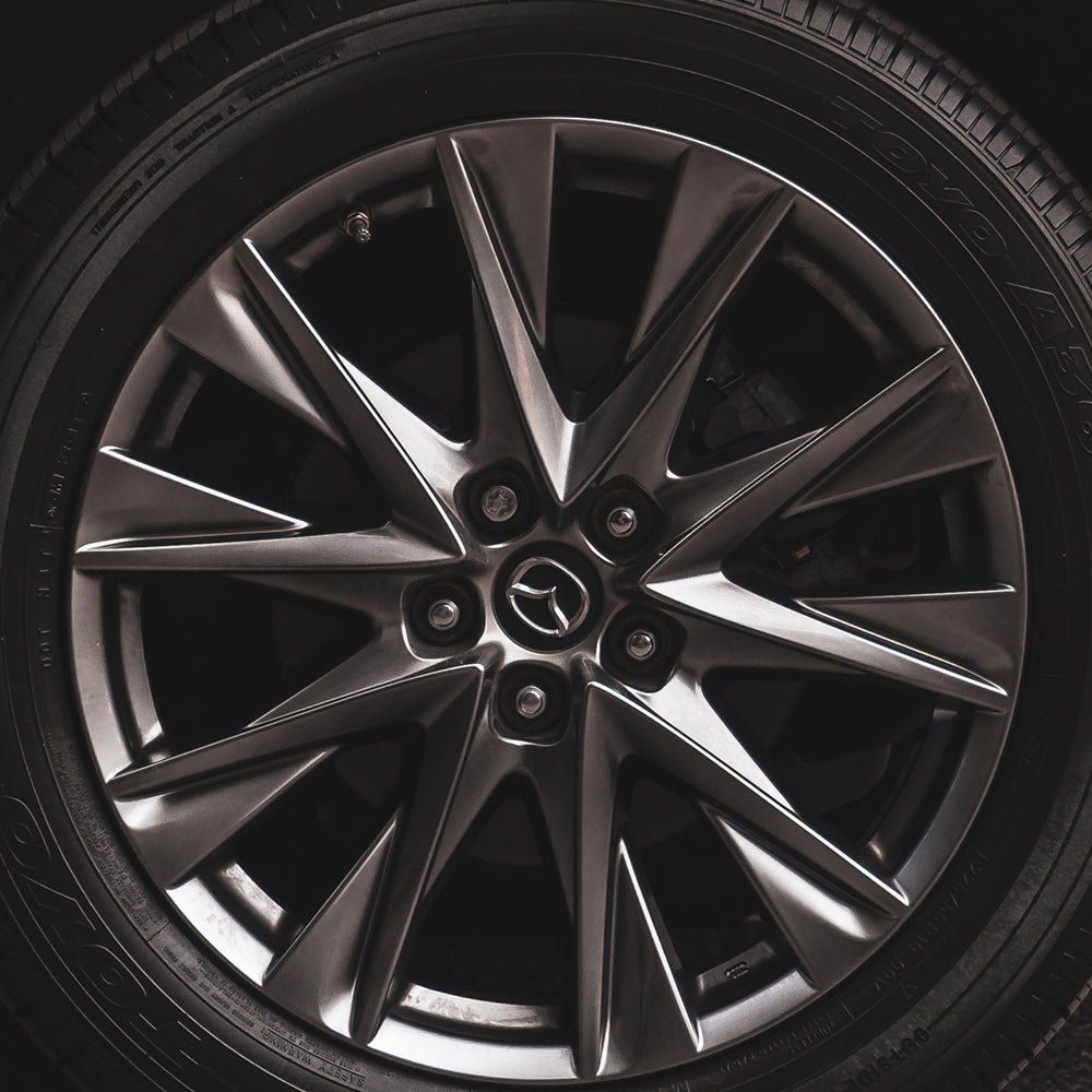 Center Cap — Gloss Black, Chrome Emblem | Mazda (KD51-37-190 / BJS7-37 ...