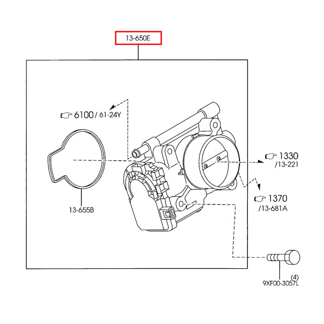 Mazda 6s Throttle Body