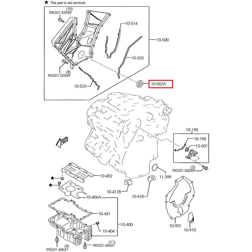 Oil Seal - Engine Crankshaft Seal | Mazda6 (2003-2008) - MazdaShop ...